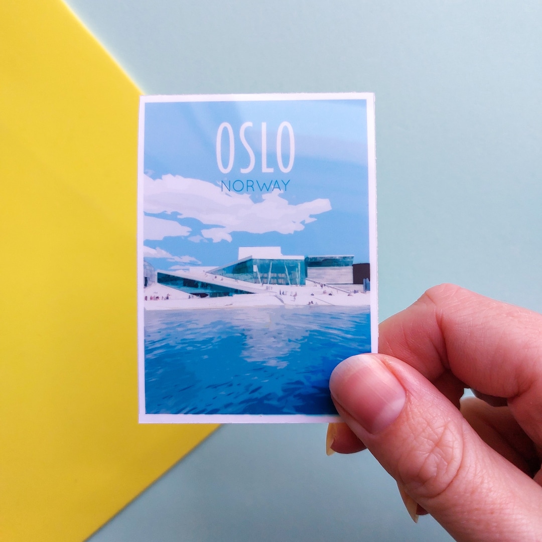 Oslo Sticker - Waterproof Norway Travel Poster Sticker - Retro Vintage ...