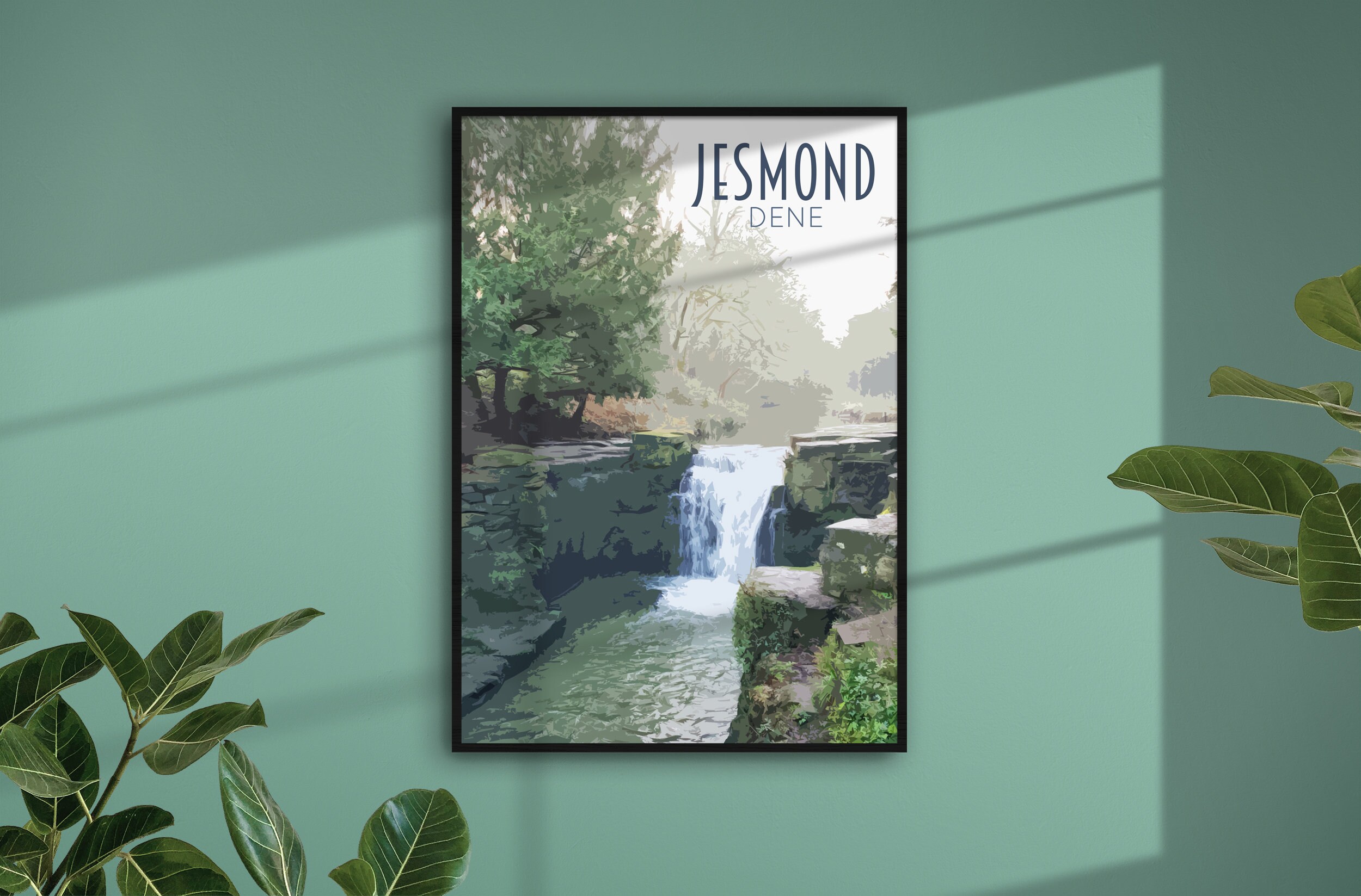 Jesmond Dene Travel Poster Retro Vintage Style Newcastle - Etsy UK