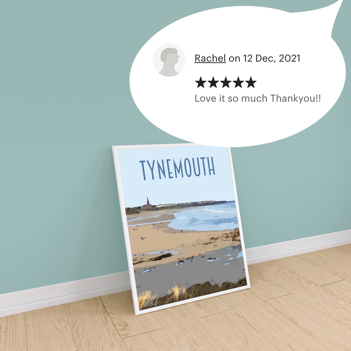 Tynemouth Travel Poster – Retro Longsands Beach Art Print - Etsy UK