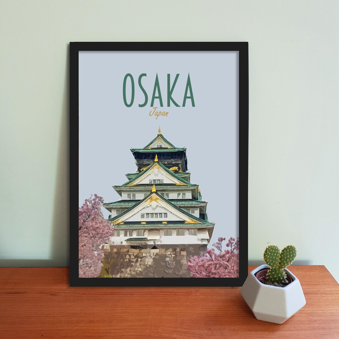 Osaka Travel Poster. Retro Style Travel Art Print of Osaka, Japan ...