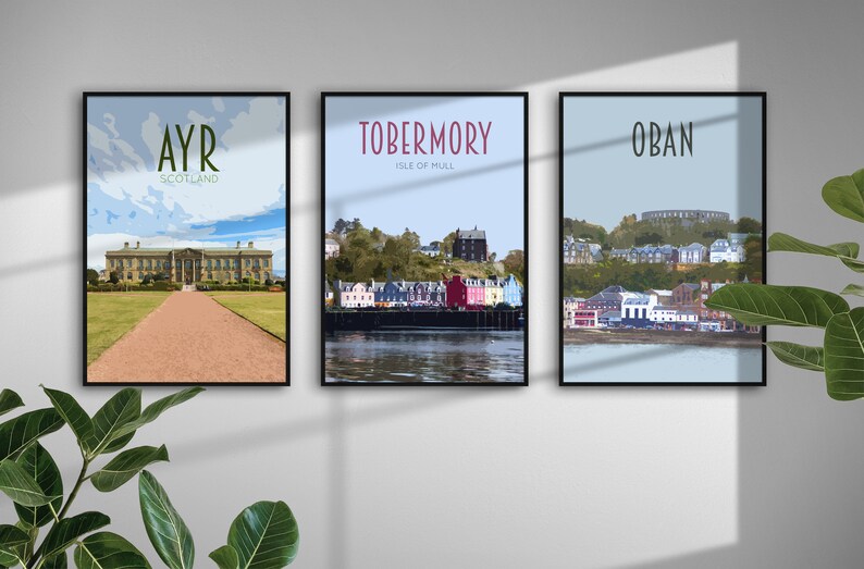 Oban Travel Poster Retro Vintage Style Scotland Art Print - Etsy UK