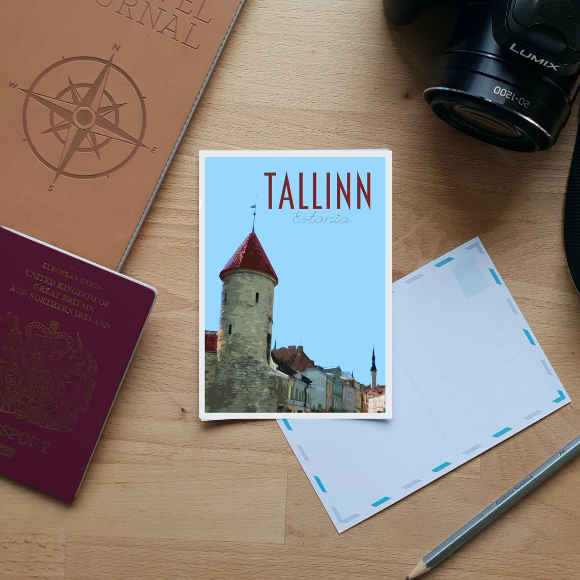Tallinn Travel Poster Retro Vintage Style Estonia Art Print - Etsy UK