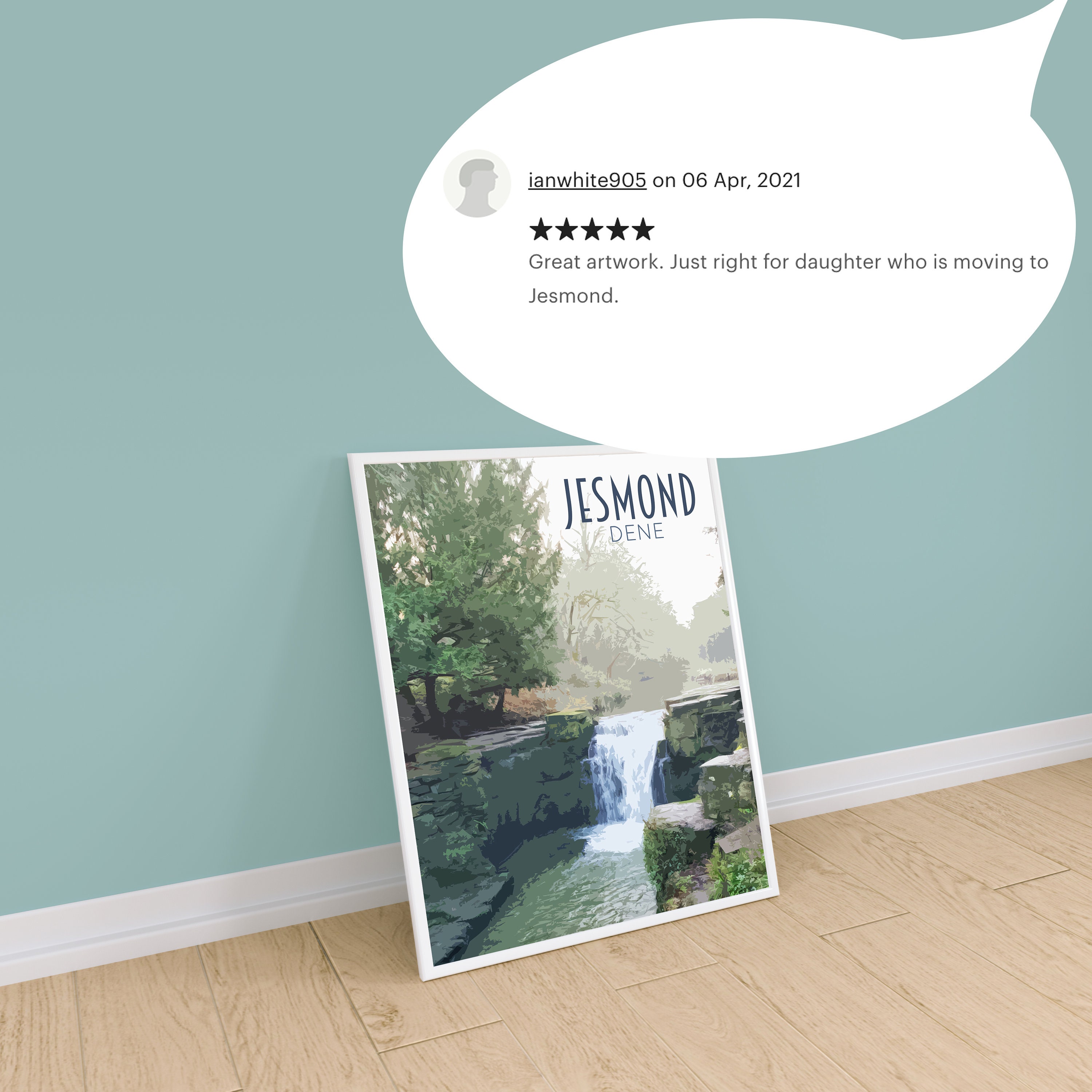 Jesmond Dene Travel Poster Retro Vintage Style Newcastle - Etsy UK