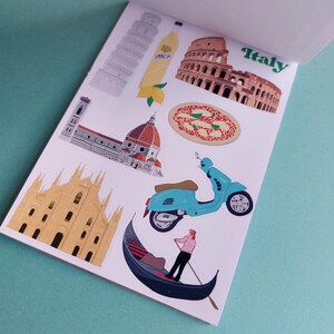 Europe Sticker Books With Stickers of Paris, London, Iceland, Scotland ...