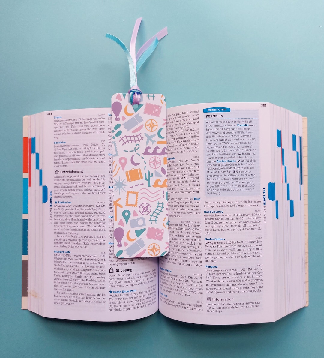Travel Themed Bookmark - Pastel Colours, Plane, Train, Wanderlust ...