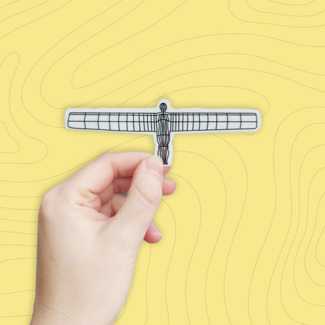 Angel of the North Sticker - Waterproof Transparent Outline Sticker ...