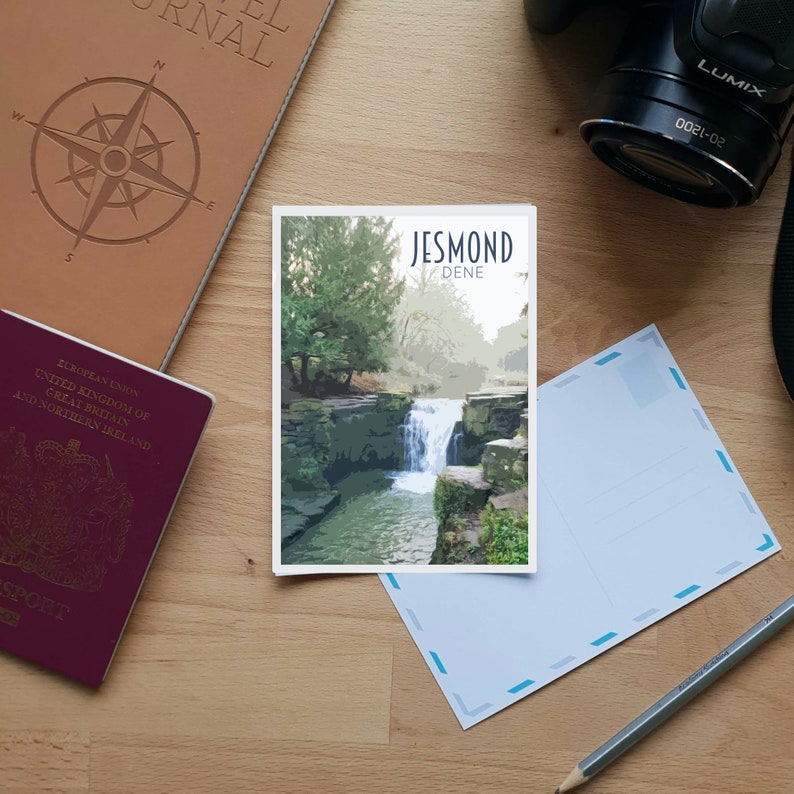 Jesmond Dene Travel Poster Retro Vintage Style Newcastle - Etsy UK