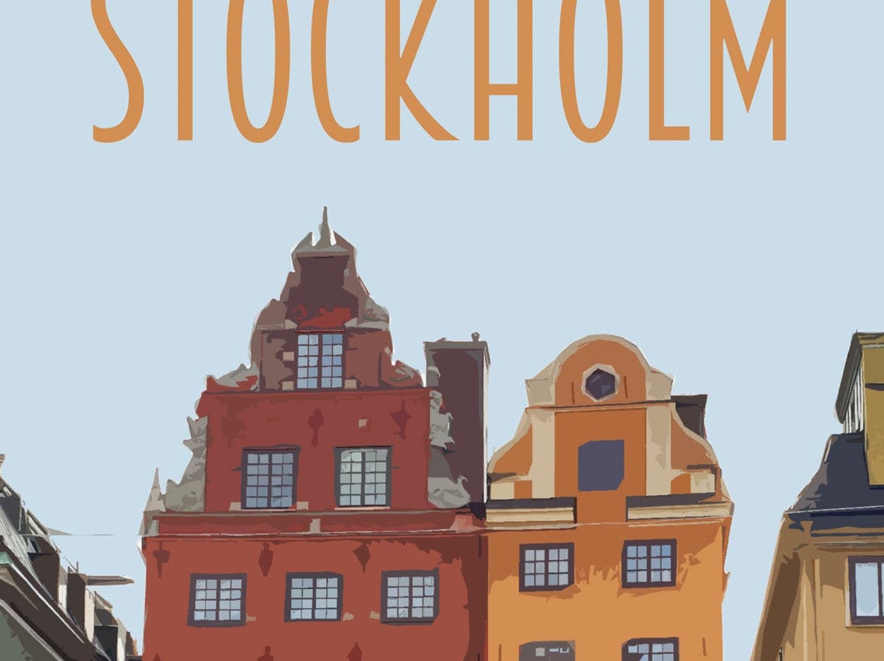 Stockholm Travel Poster – Retro Style Sweden Art Print - Etsy UK