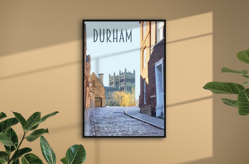 Durham Travel Poster Retro Vintage Style UK Art Print - Etsy UK