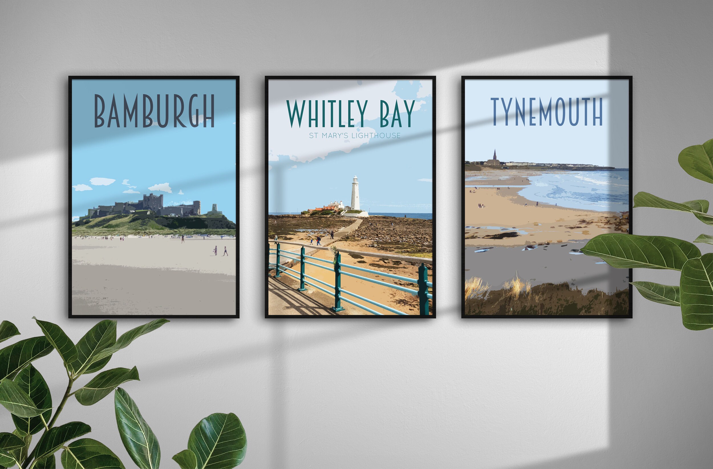 Tynemouth Travel Poster Retro Vintage Style UK Art Print - Etsy UK