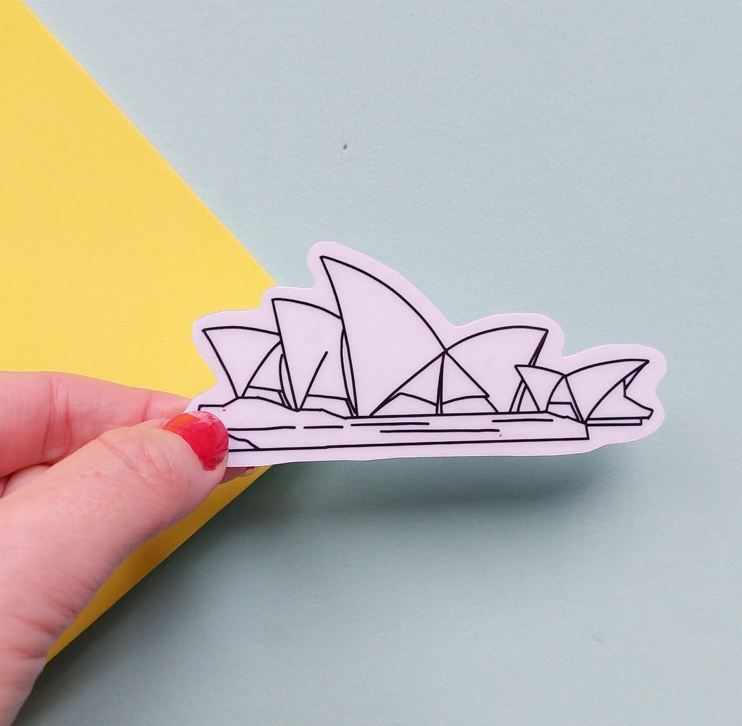 Sydney Opera House Sticker - Waterproof Transparent Outline Sticker ...