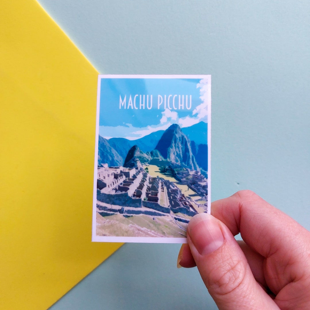 Machu Picchu Sticker - Waterproof Peru Travel Poster Sticker - Retro ...