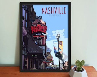 Vintage Poster Nashville - Etsy