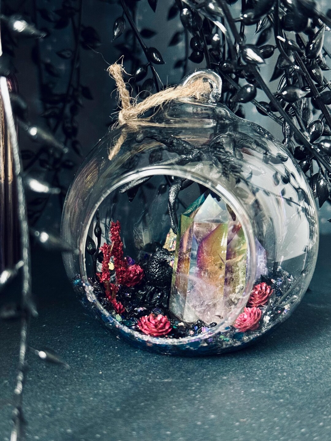 Tanzine Aura Quartz Hanging Crystal Garden Dark Cottagecore Gothic ...