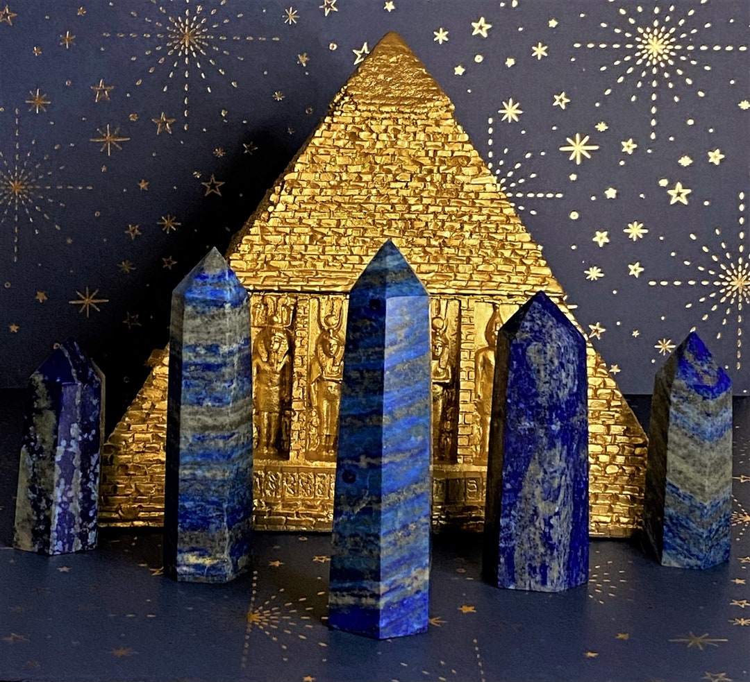 Natural Lapis Lazuli Obelisk Crystal Tower Point Healing Crystals You ...