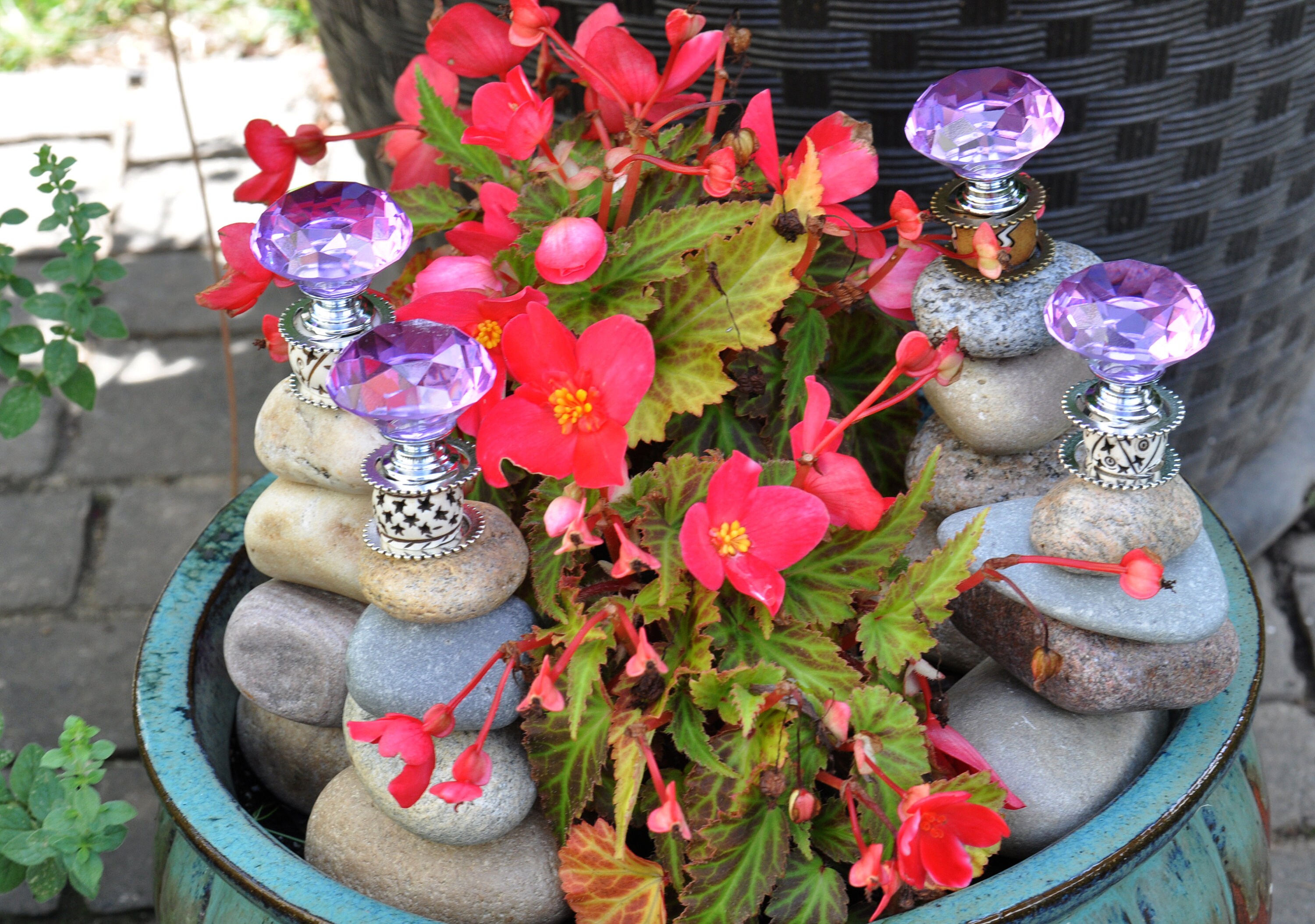 Amethyst Zen Stacked Rocks Garden Stake Fairy Wand - Etsy