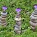 Large Amethyst Zen Stacked Rocks Garden Stake, Fairy Wand, Decorative ...