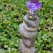 Large Amethyst Zen Stacked Rocks Garden Stake, Fairy Wand, Decorative ...
