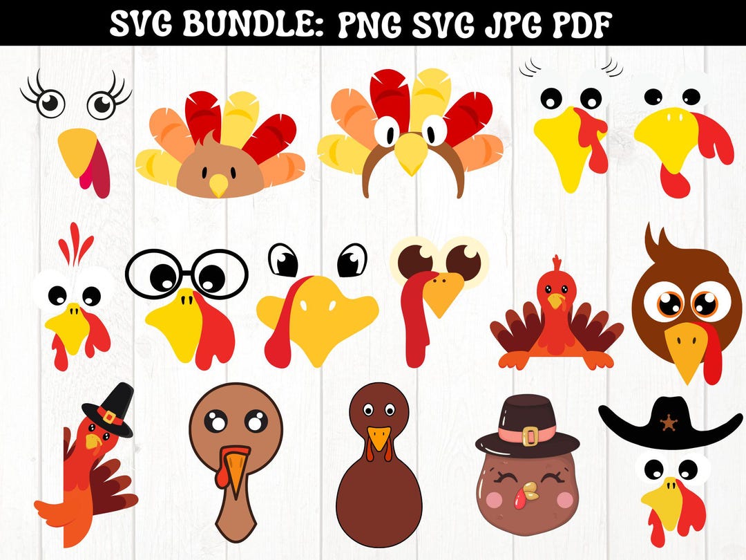 Turkey Svg, Turkey Png ,thanksgiving Svg, Turkey Face Svg, Thanksgiving ...