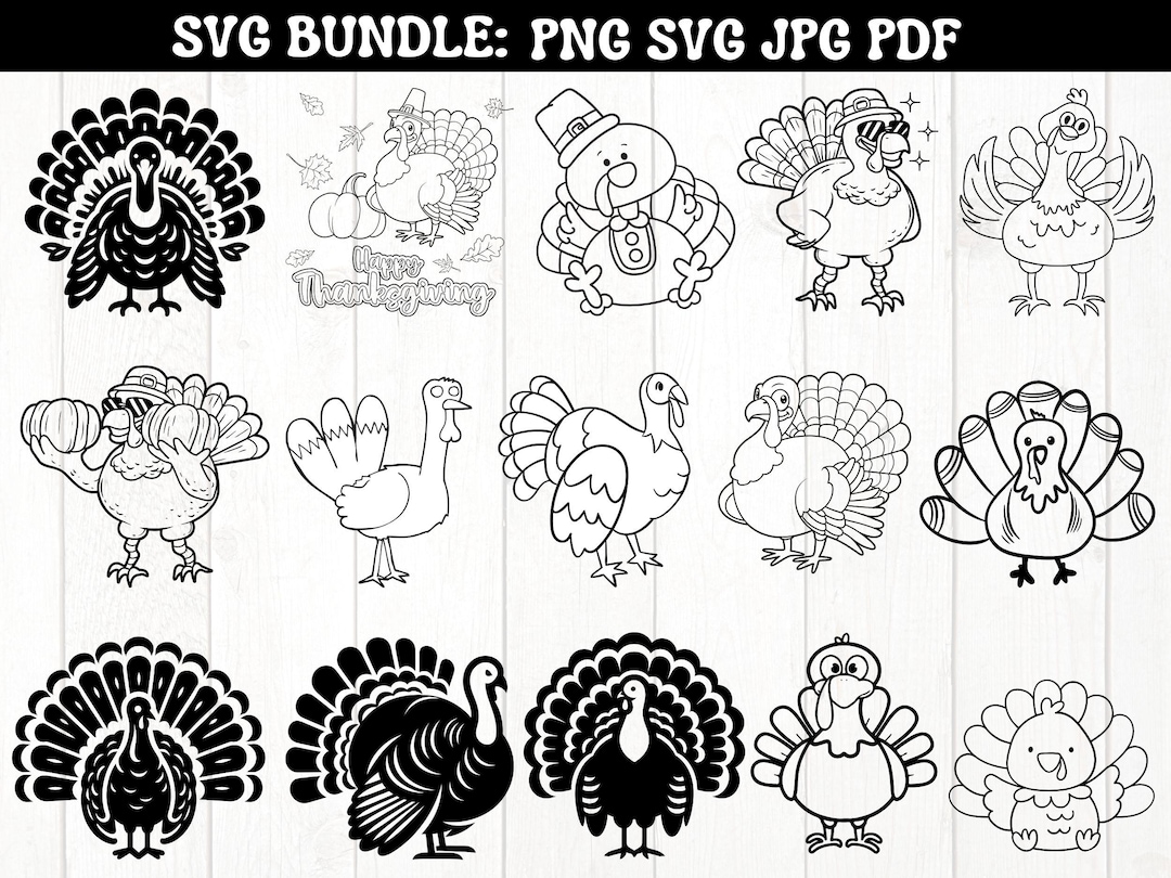 Turkey SVG, Turkey Thanksgiving SVG, Thanksgiving Turkey Svg ...