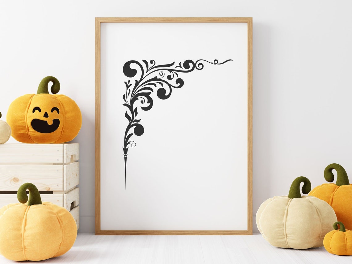 Corner Border Svg Bundle, Corner Svg, Vintage Elements, Floral Corner ...