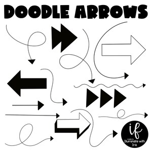 Doodle Arrows Clipart - Etsy
