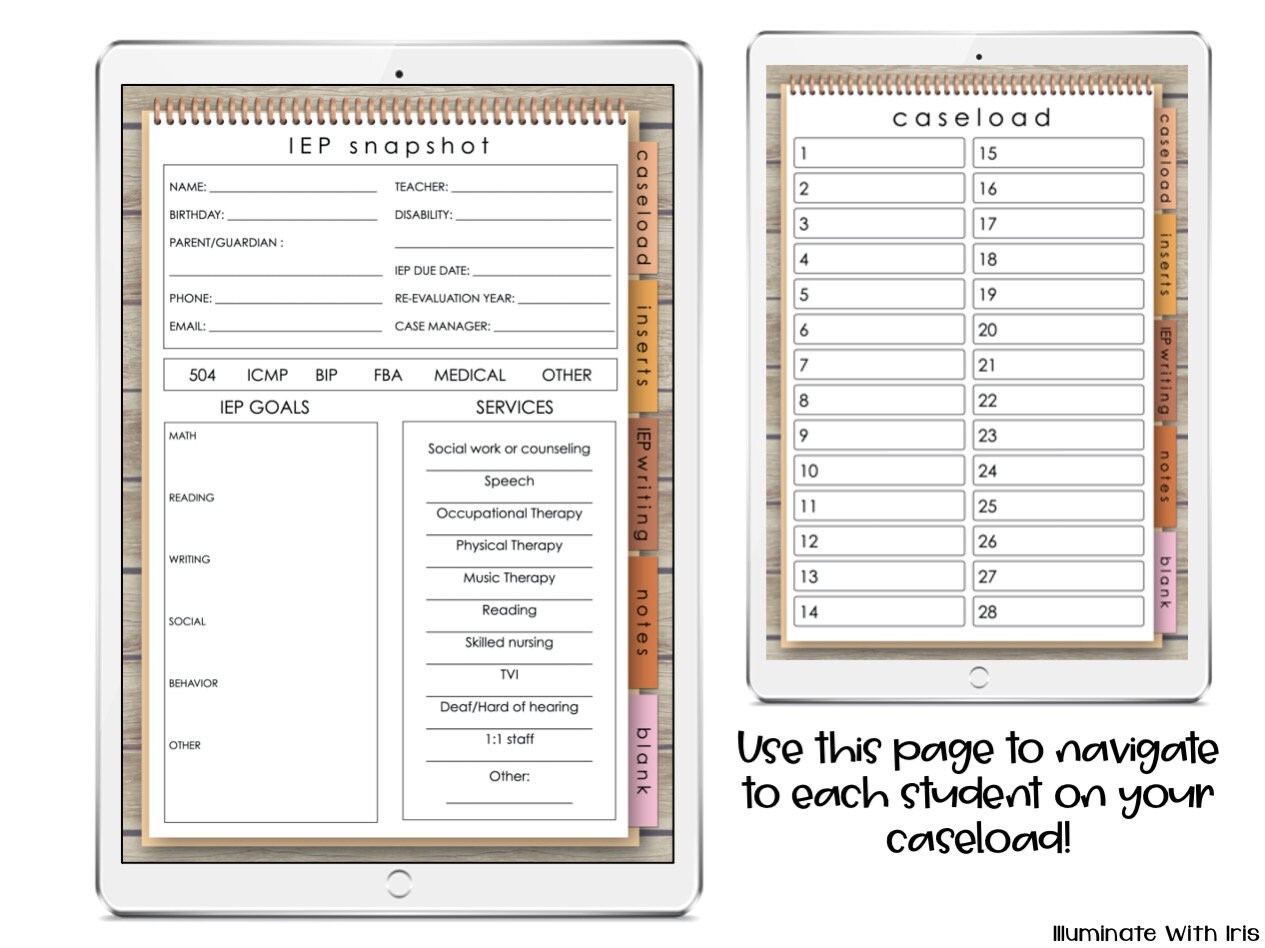 Digital Smiley Special Education Notebook GOODNOTES - Etsy