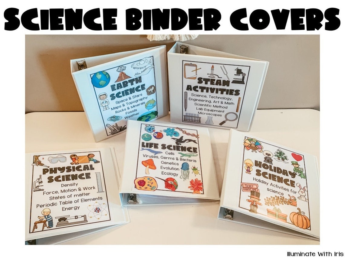 Science Binder Covers - Etsy