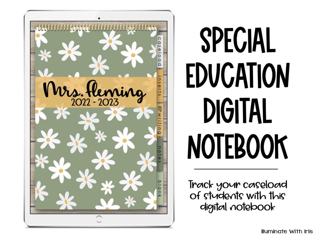 Digital Daisy Special Education Notebook GOODNOTES - Etsy