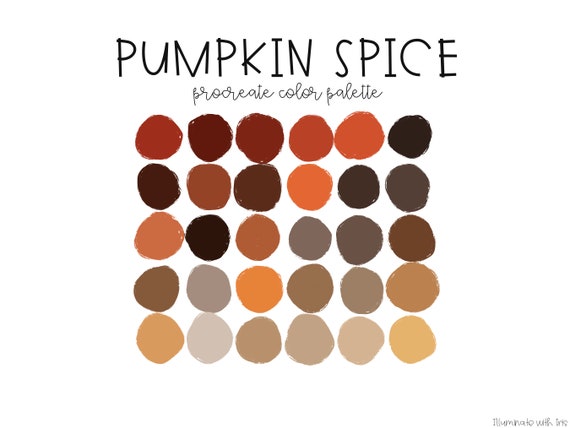 Procreate Color Palette Pumpkin Spice | Etsy