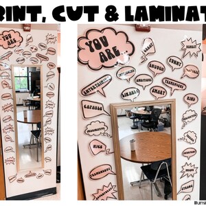 Boho Mirror Wall Bulletin Board - Etsy