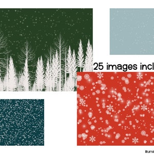 Winter Digital Paper Clipart - Etsy