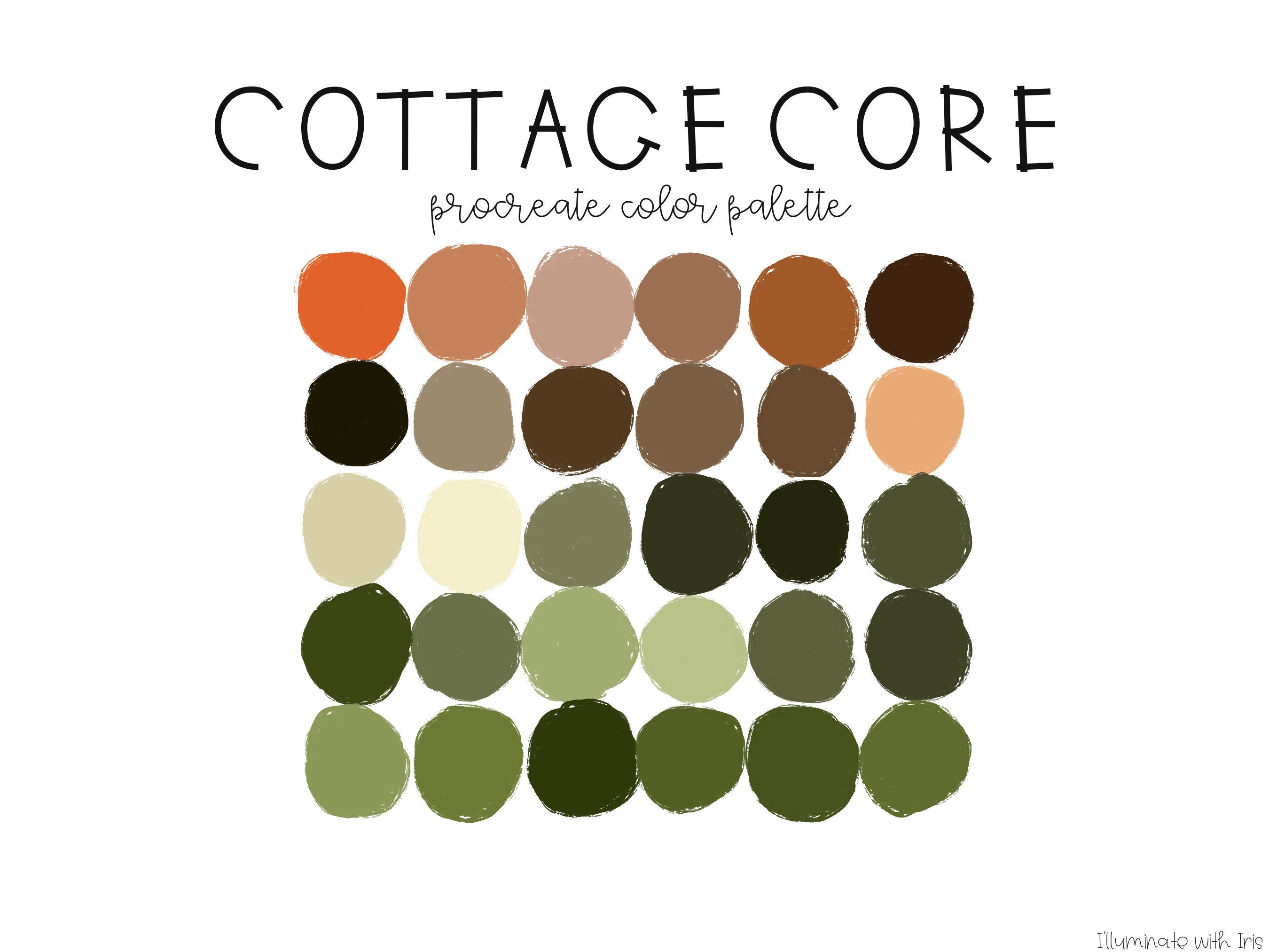 Procreate Color Palette - Cottage Core - Etsy