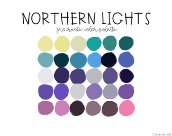 Procreate Color Palette Northern Lights - Etsy
