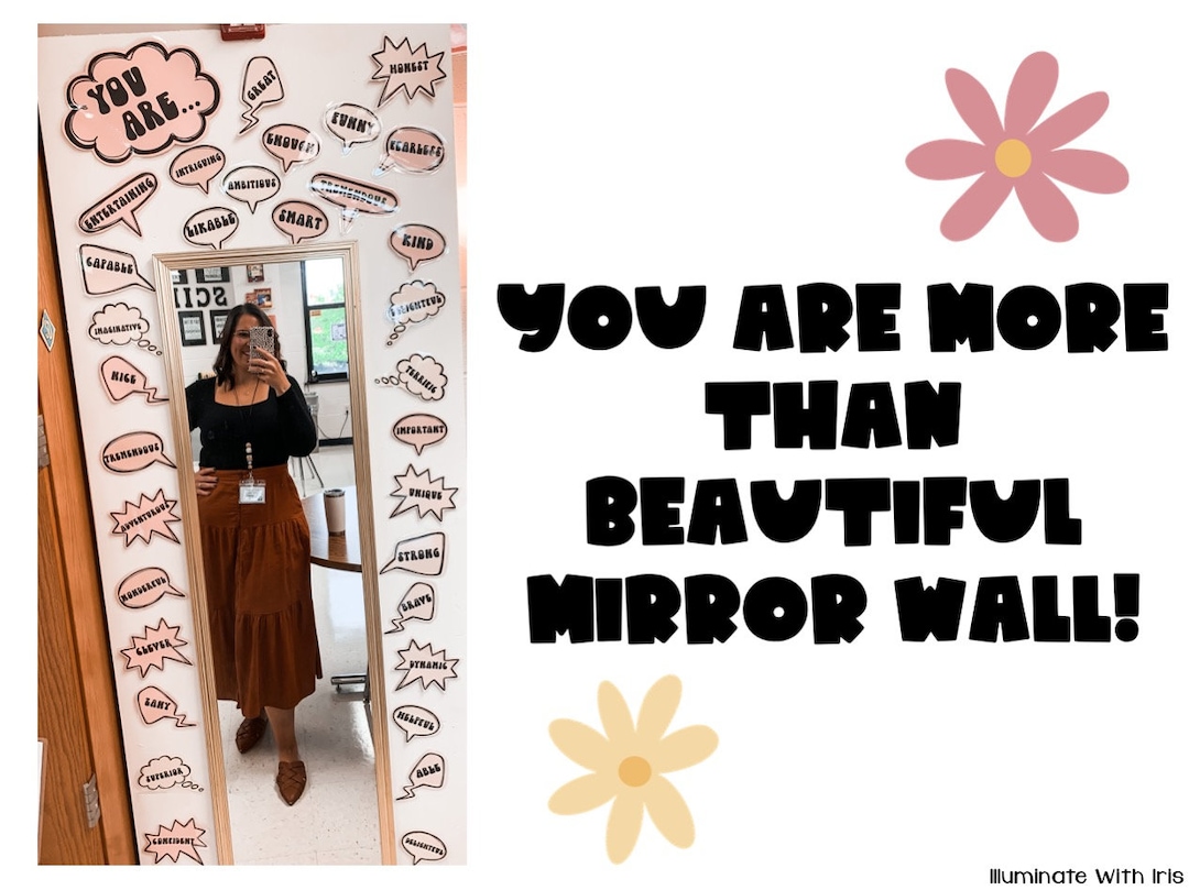 Boho Mirror Wall Bulletin Board - Etsy