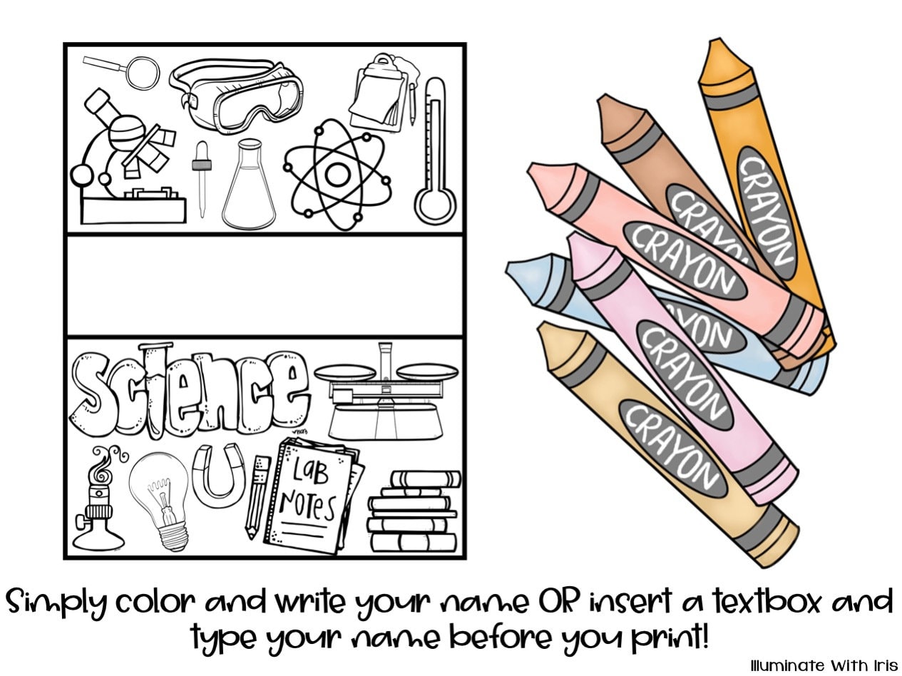 Printable Science Interactive Notebook Cover - Etsy