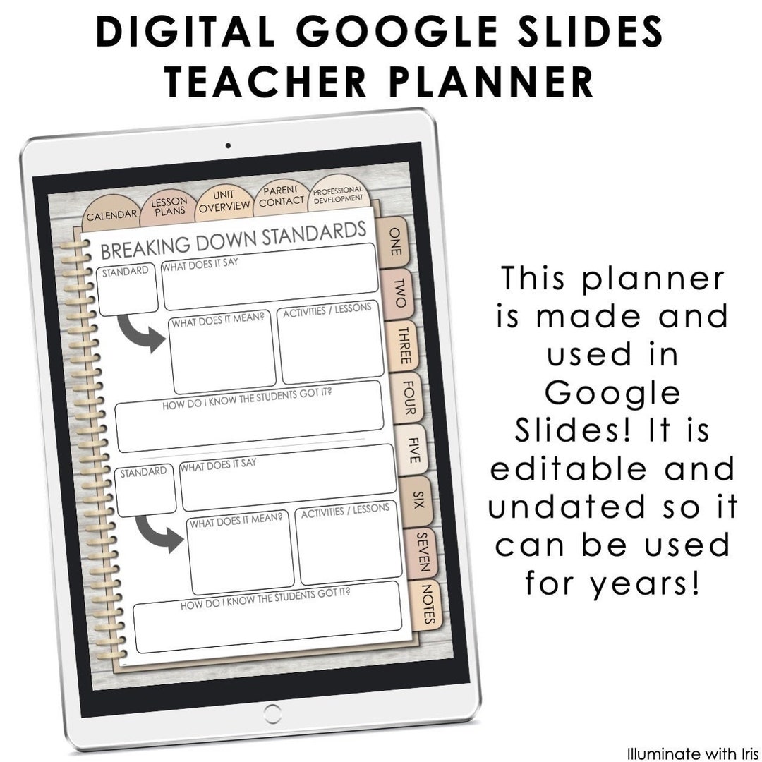 Neutral Boho Google Slides Teacher Planner - Etsy