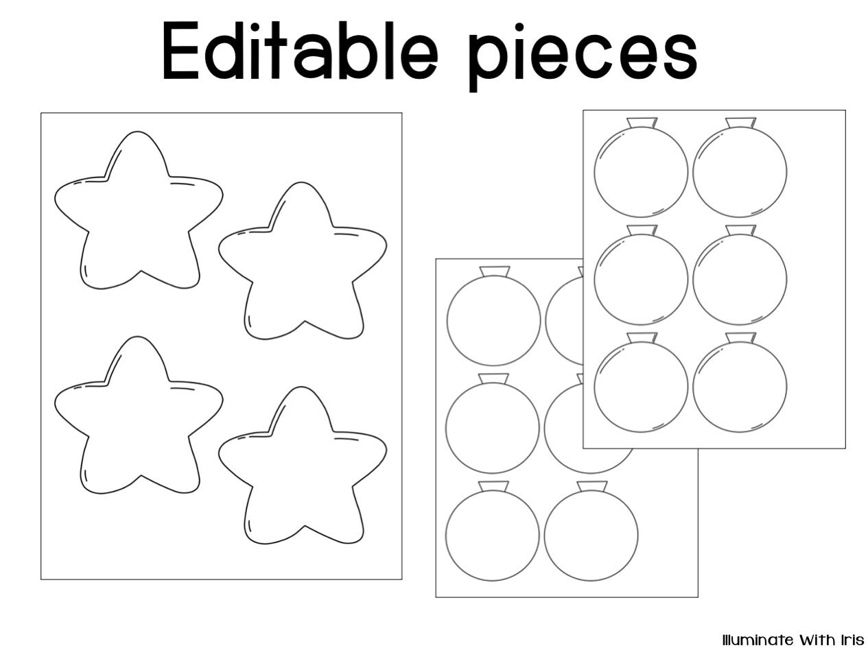 EDITABLE Create Your Own Christmas Tree BONUS Mitosis Included - Etsy