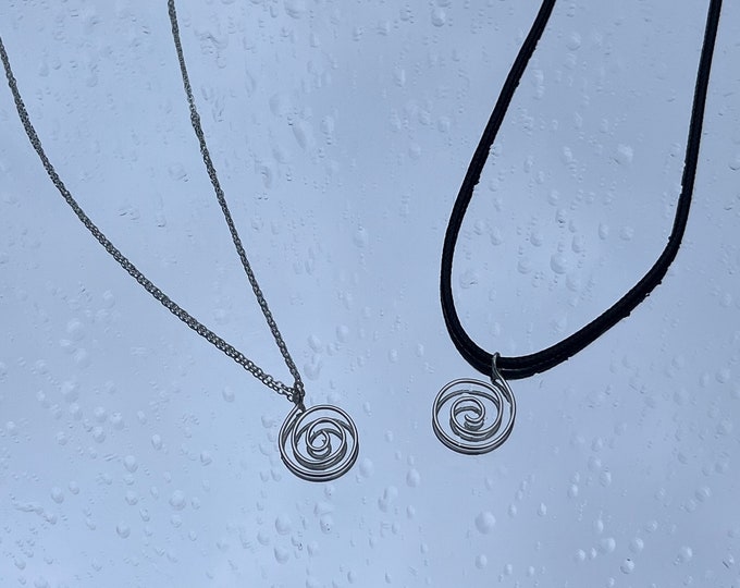 Handmade Silver Spiral Necklace - Etsy