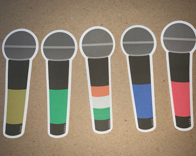 One Direction Microphone Colors Stickers - Etsy