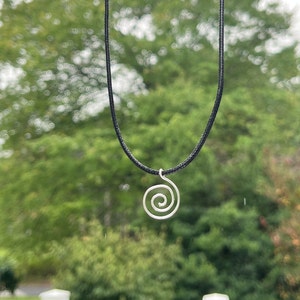 Handmade Silver Spiral Necklace - Etsy