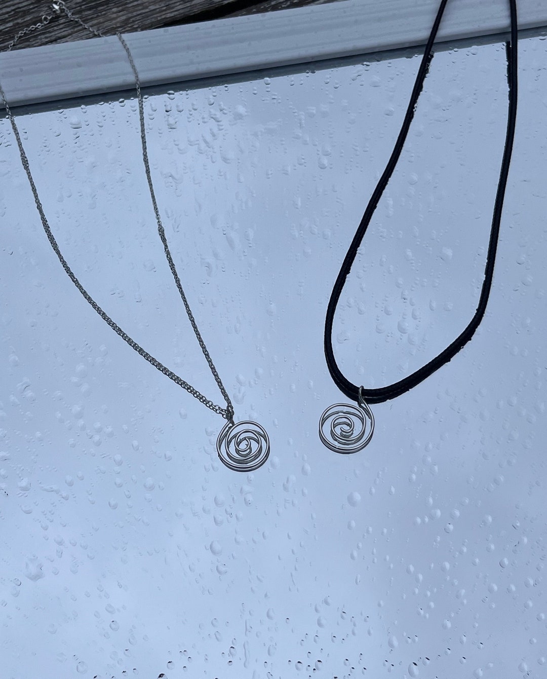 Handmade Silver Spiral Necklace - Etsy