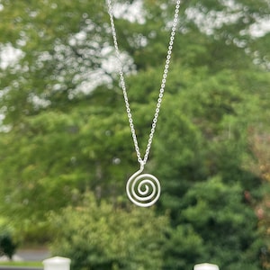 Handmade Silver Spiral Necklace - Etsy