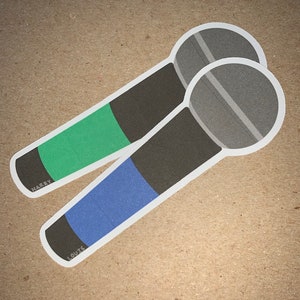One Direction Microphone Colors Stickers - Etsy