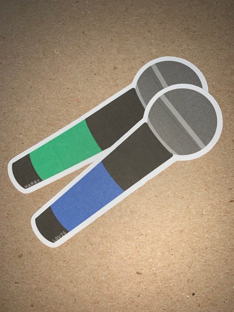 One Direction Microphone Colors Stickers | Etsy