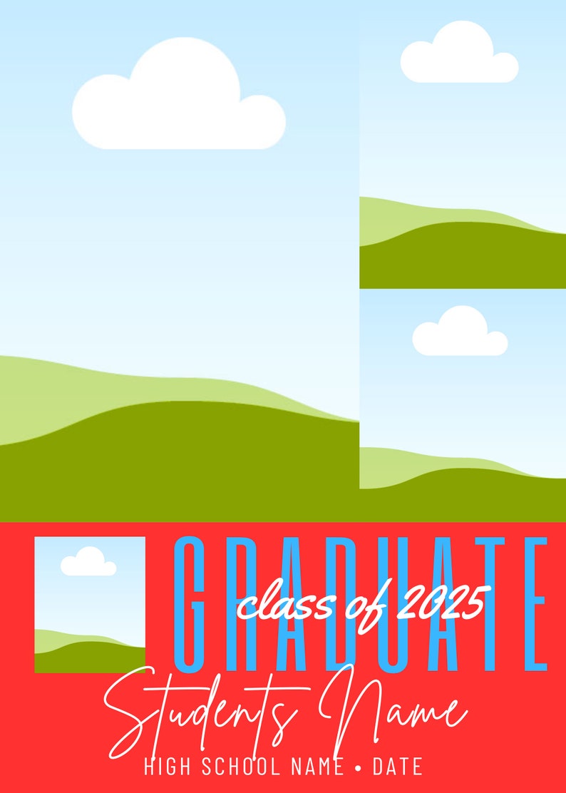 Graduation Invitation Template | Printable Grad Invite | Class of 2025 ...