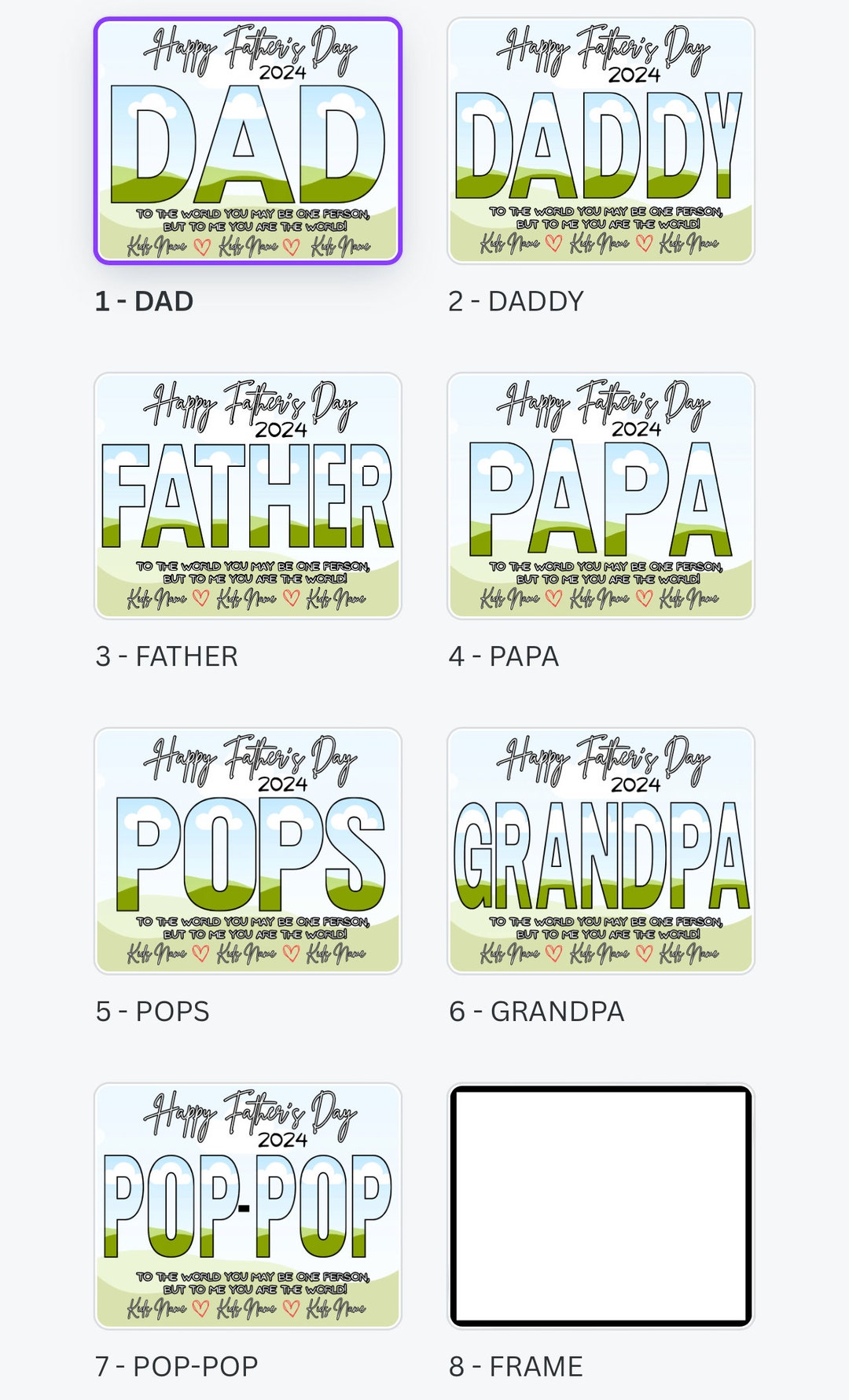 Father's Day Editable Canva Template-includes 7 Templates & 2 Mock Ups ...