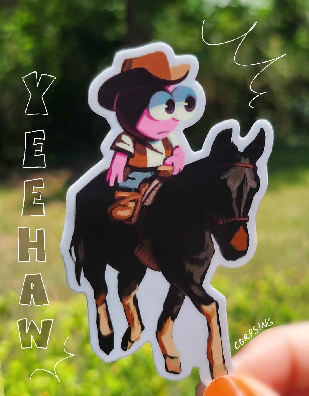 Cowboy Pim Vinyl Sticker - Etsy
