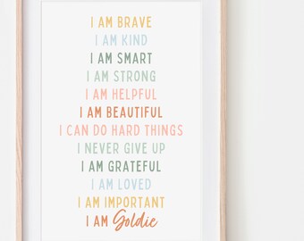 Positive Affirmation Canvas Poster Anxiety Print - Etsy