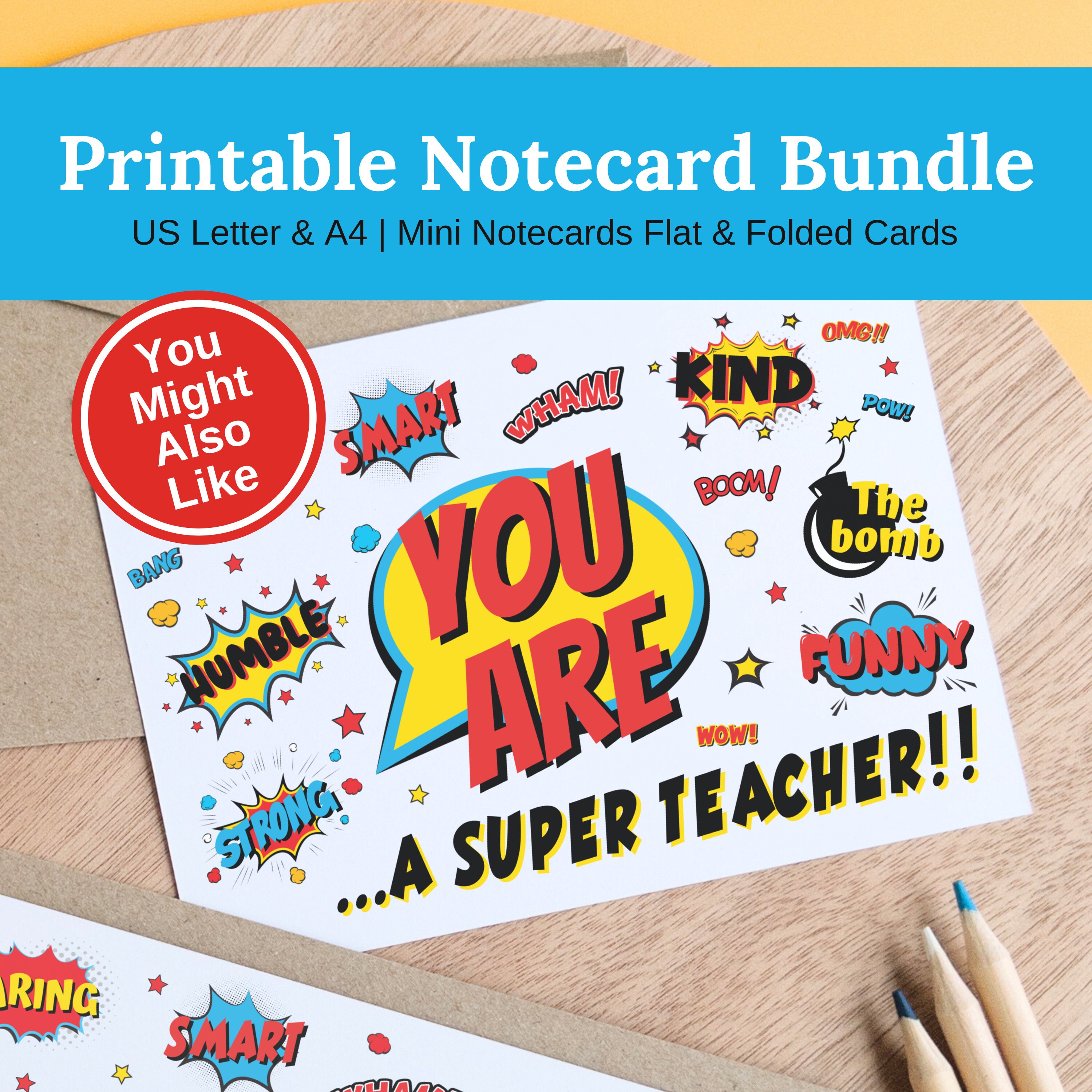 Printable Teacher Appreciation Gift Tag Teacher Superhero Card - Etsy
